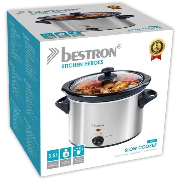 Pentola a cottura lenta Bestron ASC350, multicooker 180 W, 3.5 Litri ...